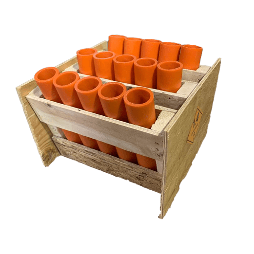 15 Shot Rack - Fan with 12" DR-11 Mortars – Mortar Rack
