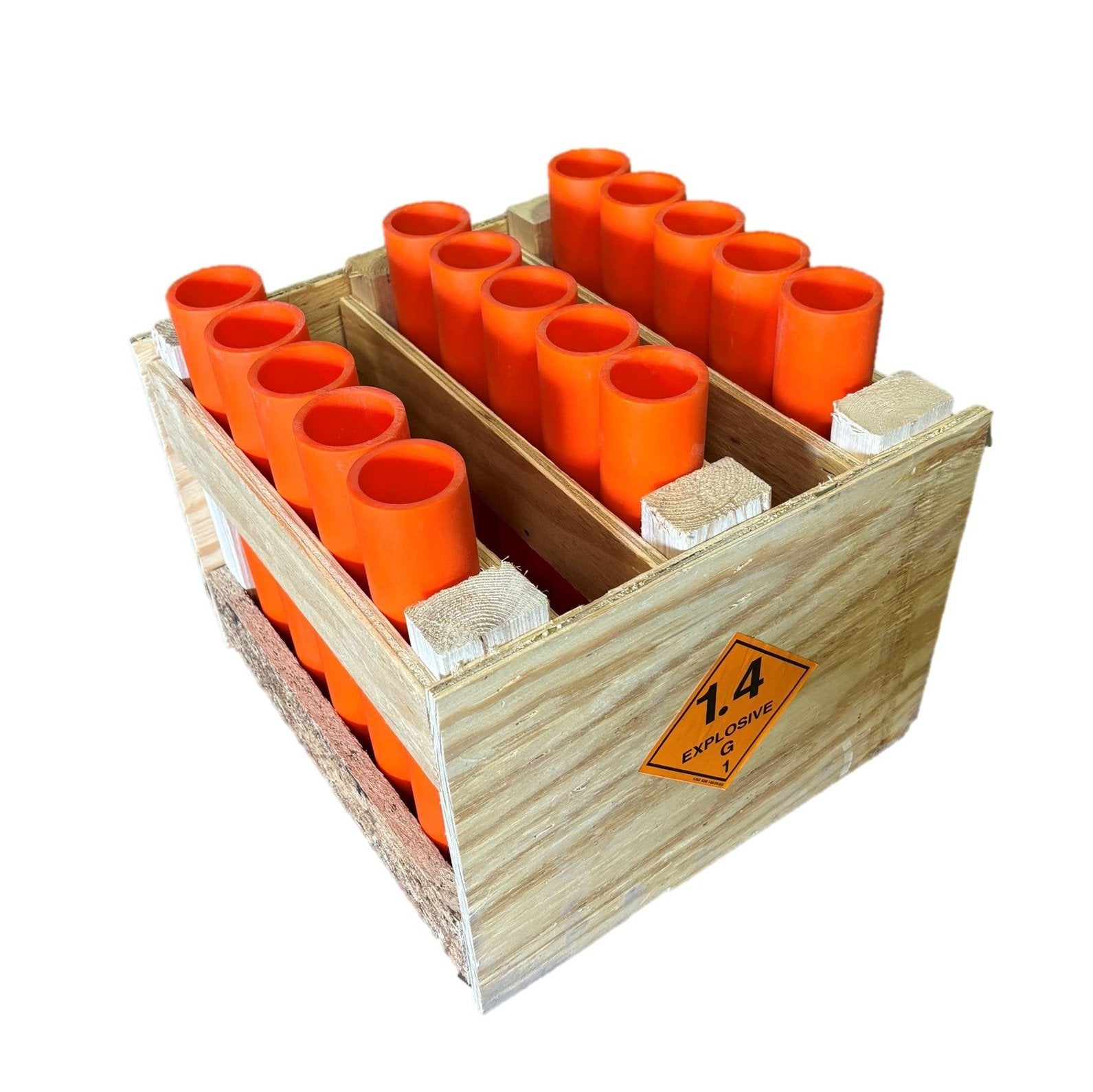 15 Shot Rack - Straight With 12" DR-11 Mortars – Mortar Rack