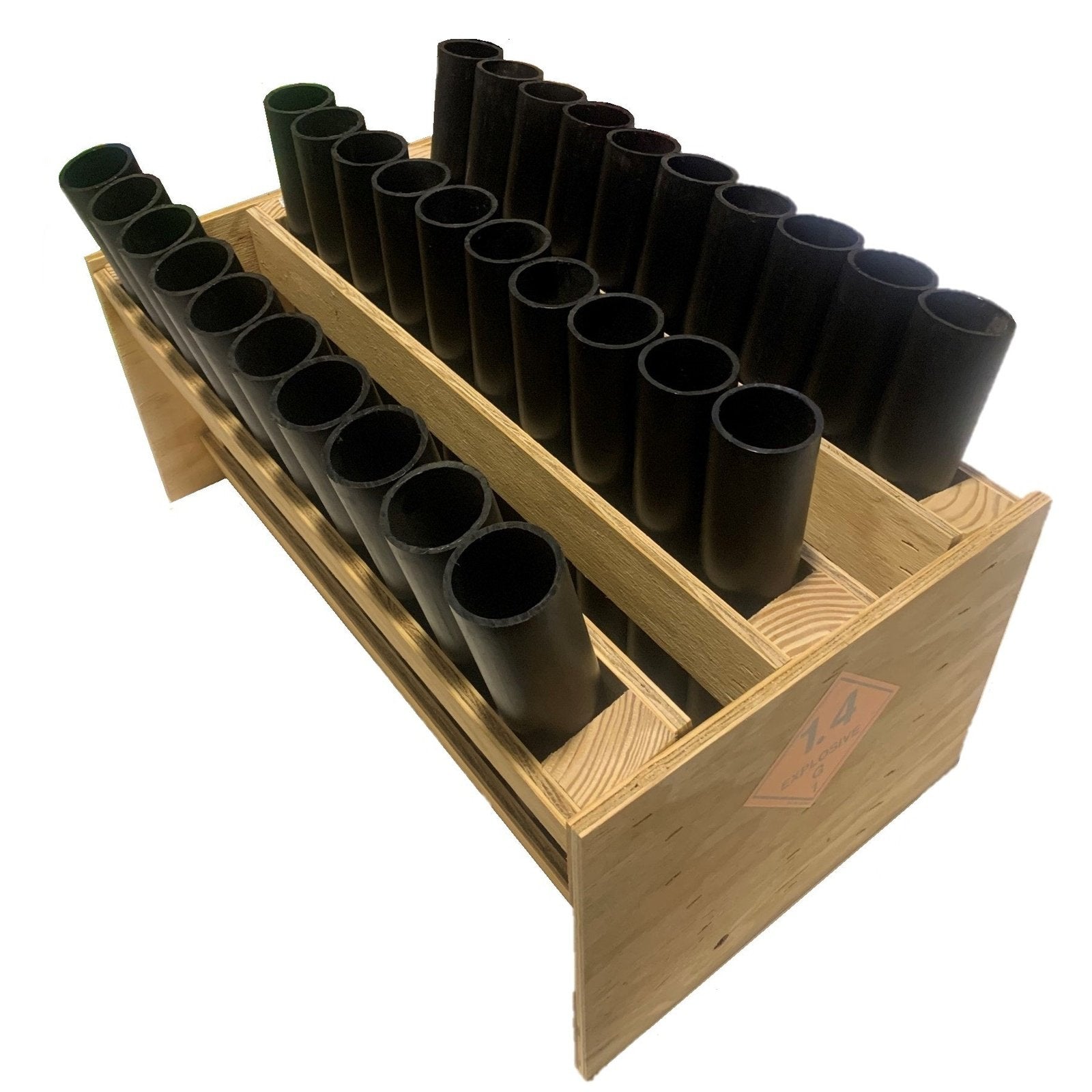 2" Display 30 Shot Rack ~ fan – Mortar Rack