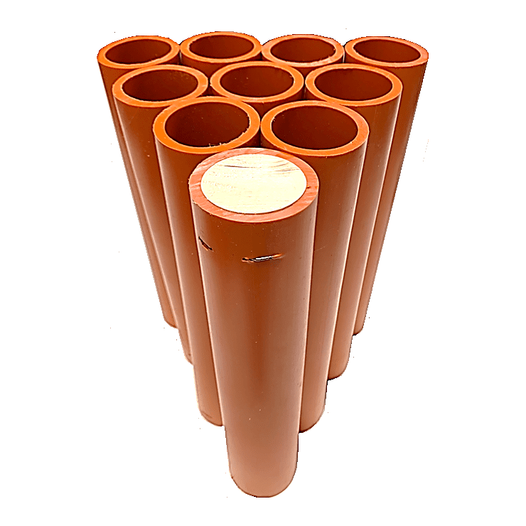 1.91" x 12" Orange HDPE DR11 Mortar Tube – Mortar Rack